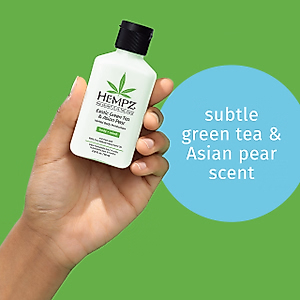 Hempz Exotic Natural Herbal Body Moisturizer with Pure Hemp Seed Oil, Green Tea and Asian Pear, 2.25 Fluid Ounce - Nourishing Vegan Skin Lotion for Dryness and Flaking with Acai and Goji Berry