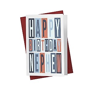 Sweet Birthday Card for Nephew, Large 5.5 x 8.5 Nephew Birthday Card, Happy Birthday Nephew Card, Birthday Card Nephew, Karto Happy Nephew
