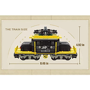 BDYDT Train Crocodile Locomotive Building Blocks Sets（669 Pieces） The Train Building Block Set restores The Iconic Crocodile Locomotive; Great Gift Idea for Train Enthusiasts Lovers