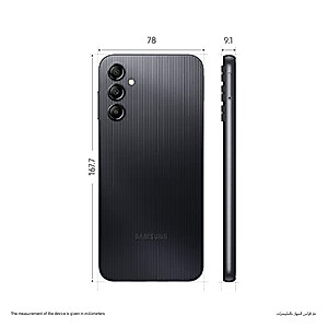 SAMSUNG Galaxy A14 (SM-A145P/DS) Dual SIM,128GB + 4GB, Factory Unlocked GSM, International Version (Fast Car Charger Bundle) - No Warranty - Black