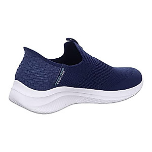 Skechers Women's Hands Free Slip Ins Ultra Flex 3.0 Smooth Step Sneaker, Navy, 7.5