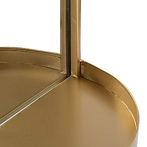 Kate and Laurel Estero Modern Metal Wall Mirror With Shelf, Gold