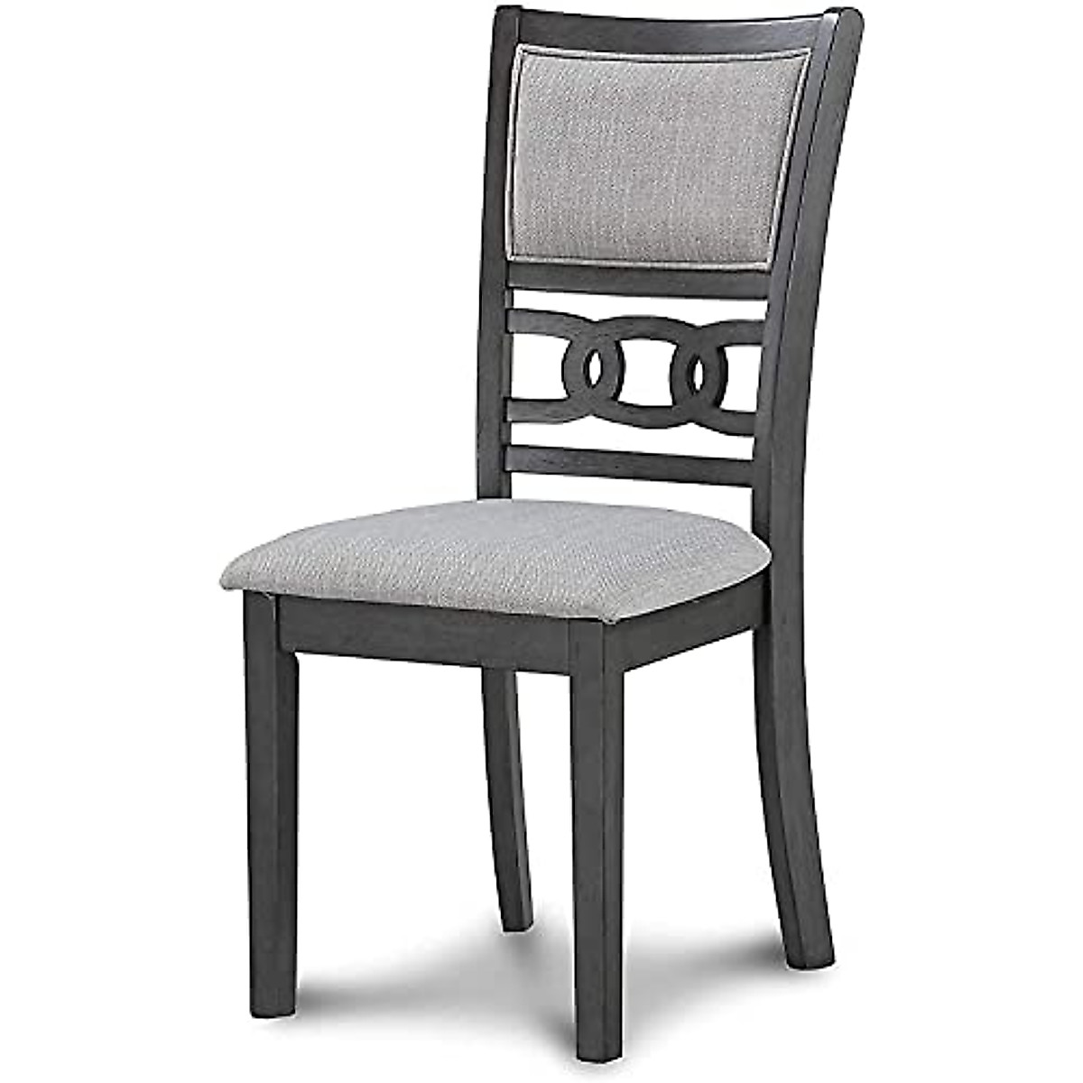 New Classic Furniture Gia 5-Piece Round Dining Set with 1 Dining Table and 4 Chairs, 47-Inch, Gray