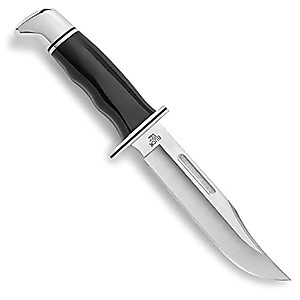 Buck Knives 119 Special Fixed Blade Hunting Knife, 6" 420HC Blade, Black Phenolic Handle with Leather Sheath