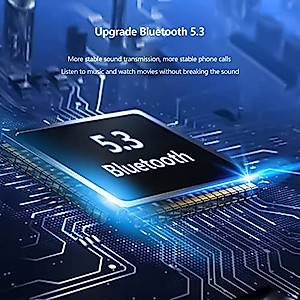 Wireless Earbuds Bluetooth Headphones 52H Playtime & LED Power Display Charging Case, IPX5 Waterproof Earphones, Deep Bass Headset with 4 Mic for Iphone Android Cell Phone Computer Laptop Sports