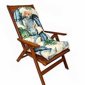 Srutirbo Rocking Chair Cushion, High Back Patio Cushions 44x19 inch, Waterproof Indoor/Outdoor Furniture Chair Cushions Pads with Straps, Seasonal All Weather Replacement (Leaf)