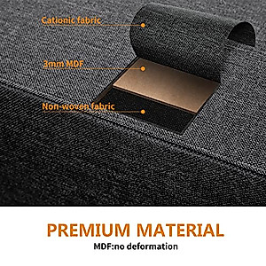 REAHOME 10 Drawer Dresser for Bedroom Fabric Storage Tower Wide Black Dresser with Wood Top Sturdy Steel Frame Storage Organizer Unit for Living Room Hallway Entryway Closets Nursery (Black Grey)