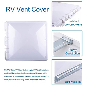 Wadoy 13 x 13 inch RV Camper Vent Cover/Lid Comaptible with Jensen 40152 Metal Base 1994 & Up Models, Universal Roof Vent Cover Replacement for RV, Trailer, Camper, Motorhome