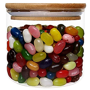 Blue Donuts 16 Oz Food Storage Containers with Lids Airtight - Glass Kitchen Canisters, Glass Containers for Food Storage with Lids, Airtight Food Storage Containers for Pantry, 500 ML Clear Jars