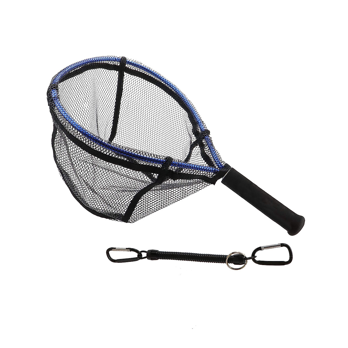 Facikono Fly Fishing Net Trout Net Kayak Fishing Net Freshwater Trout Fishing Landing Net Rubber Mesh for Catch and Release