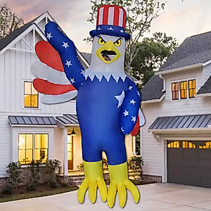 NiSotieb Inflatable Bald Eagle Costume Independence Day Blow-up Costume for Adult/Halloween/Patriotic Parade