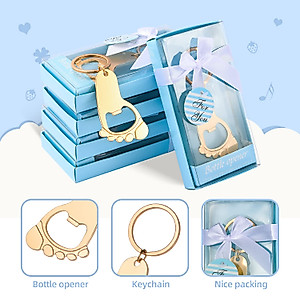 VZCBZC 24Packs Footprint Bottle Openers with Party Shower Return Gift Boxes for Party Favors, Gifts or Decorations for Guests