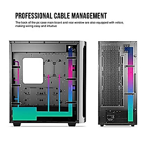 Segotep T1 Full-Tower E-ATX Gaming PC Case, Graphics Card Vertical Mounting w/Tempered Glass Side Panel, USB 3.0 Type-C I/O, Cable Management/Optional 360mm Radiator (No Fan Included)