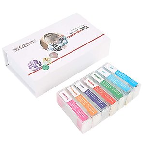 Hilitand 35pcs Biology Microscope Slide Glass Biological Prepared Slide Seven Type Biology Slide Lab Specimens Set
