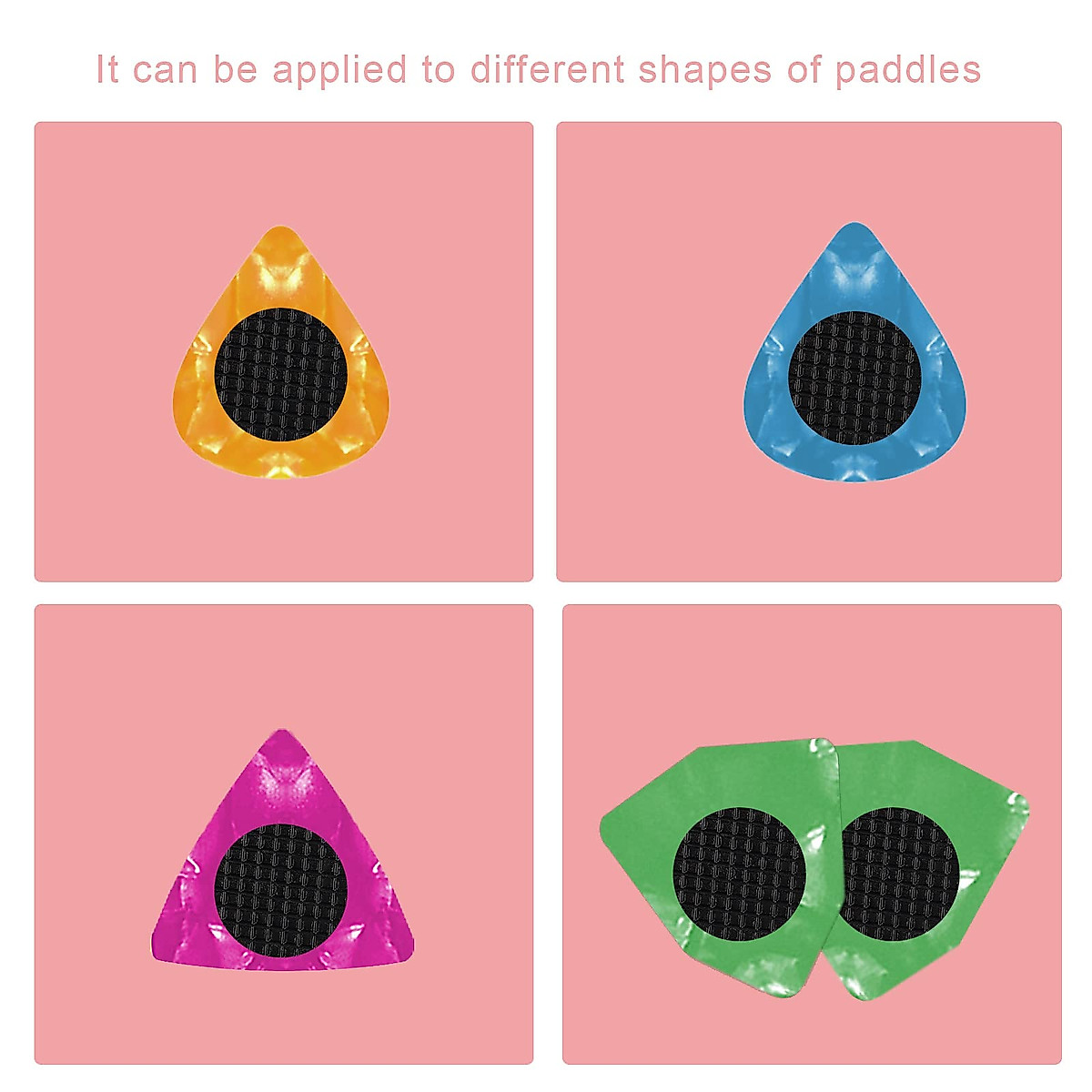 AIEX 30 Pcs Grips for Guitar Picks, Rubber Guitars Pick Grip, Self-Adhesive Round Guitar Grips for Guitars Picks Stop Dropping (Black, Only Grips)