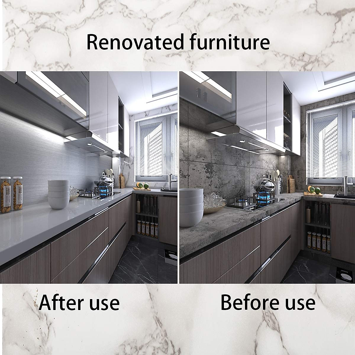 BAYYA Silver Contact Paper【Thicken】Stainless Steel Metallic Look Kitchen Backsplash Wallpaper Peel Stick Oil Proof Waterproof Sticker for Dishwasher Fridge Self Adhsesive Removable Wall Sticks