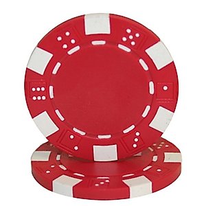 Brybelly Clay Composite Striped Dice 11.5-gram Poker Chips (100-pack) - Blank Non-denominated Poker Chips - Custom Cash Games and Home Casino Poker Nights (Orange)