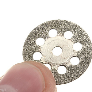 YEEZUGO 10 pcs Diamond Cutting Wheel Cut Off Discs Coated Rotary Tools W/Mandrel 22mm for Dremel
