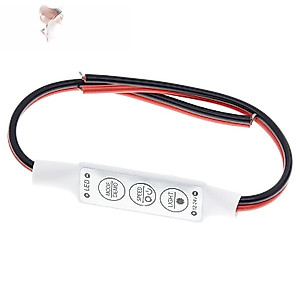 New 12V Mini 3 Keys Single Color LED Controller Brightness Dimmer for Led 3528 5050 Strip Light