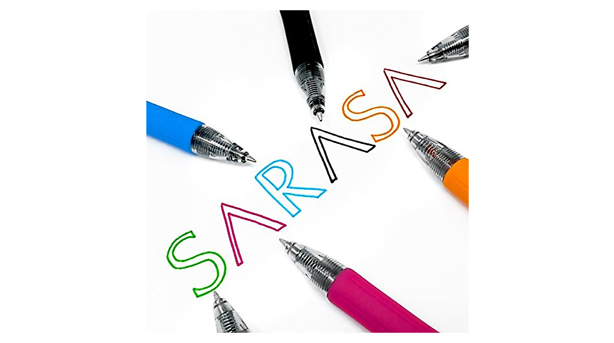 Zebra Sarasa Retractable Gel Pens - 10 Assorted Colors