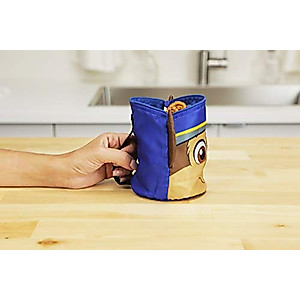 Paw Patrol Chase Reusable Kid Snack Bag/Kid Sandwich Bag 2 Pack. Washable, Food Safe, BPA-Free, Dishwasher-Safe, Zipper Closure. Includes 1 Sandwich & 1 Snack Bag. Snack Bag Stands up with Handle