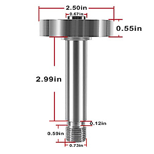 Sunluway Blade Spindle AM39912 Deck Drive Spindle Shaft for John Deere F510 F525 SRX75 SRX95 STX30 STX38 Lawn Mowers Garden Tractors Replaces AM39916, AM33098, AM30301, AM37999