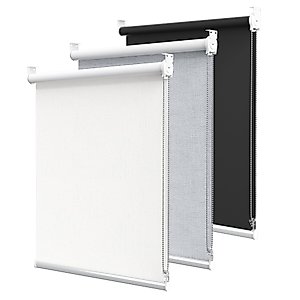 GENIMO 100% Blackout Blinds for Windows, Roller Shades for Indoor Windows, Thermal Insulated, UV Protection Fabric. Window Shades for Home, Bedroom, Living Room. Easy to Install, White, 31" W X 72" H
