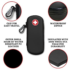 CozmicDriftr EpiPen Carrying Case, Medical Travel Organizer, Water Resistant, Durable, Holds 2 Epipens, Auvi-Q, Eye Drops, Nasal Sprays and Other Essential Allergy Supplies