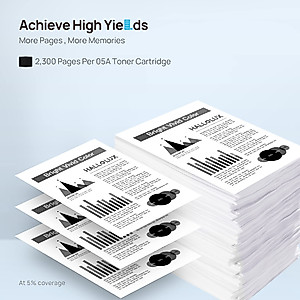 05A Toner Cartridge Compatible for HP 05A CE505A Toner Cartridge for HP P2035 P2035N P2055DN P2055D P2030 P2050 P2055X Printer (05a Toner, 2 Black)