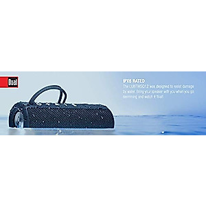 Dual Electronics LUBTWSQ12 Wireless Portable Bluetooth Speaker|TruWireless Bluetooth Stereo|Water Resistant IPX6 & Floats |360 Rich Dynamic Sound|100ft Wireless Range|15 Hour Playtime |Quick Charge