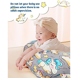 DF DUALFERV Nursing Baby Pillow Support Breastfeeding Pillow Infant Removable Cover Feeding Baby Pillow Washable Soft Snug Cotton Fits on Comfortable