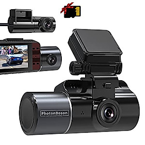 3 Channel 4K Dash Cam with SD Card, Built in GPS, 4K+2K Front and Rear, 1440P+1080P+1440P Three Way Triple Car Camera, Dash Camera for Cars, Night Vision, Parking Mode
