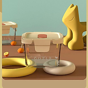 S.ROKE TTAN 6 Pack Glass Food Containers with Lids, 5 oz Food Jars Small Food Storage Containers for Snacks, Dips, and Meal Prep, Airtight, Leakproof Microwave & Dishwasher Safe