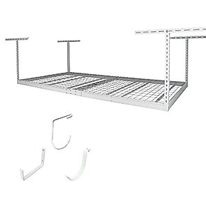 SafeRacks - 4x6 Overhead Garage Storage Rack Combo (24"-45") w/ 18 piece Accessory Kit