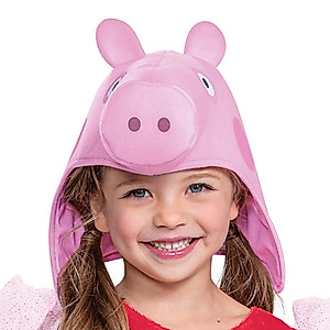 Disguise Peppa Pig Costume for Girls, Official Nick Jr Character Jumpsuit Dress and Hat, Classic Toddler Size Large (4-6x)