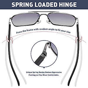 KIOYTLIK Sunglasses for Men Women Trendy Polarized Sunglasses UV400 Fashion SunGlasses Aviator Sunglasses for Driving Fishing, Gray