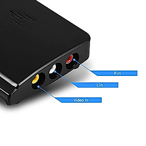 Hilitand TV Box AV to VGA TV Box, TV Box VGA Tuner, Builtin Speakers, Support 1920 * 1200 Resolution, Support LCD, LED Widescreen and CRT Display(U.S. regulations, Transl)