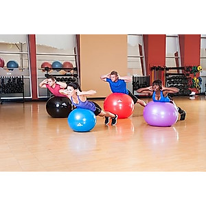 Black Mountain Products 2000-Pound Static Strength Exercise Stability Ball with Pump, Purple, 85cm