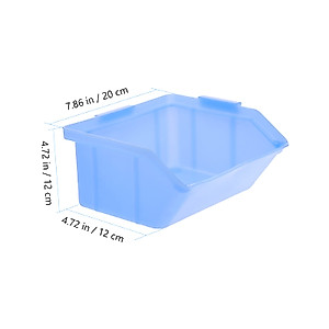 DOITOOL 12PCS Plastic Storage Bin Hanging Stacking Containers, Stackable Storage Bins Workshop Tool Organizer Bins for Parts Garage, 10X9X4. 5CM