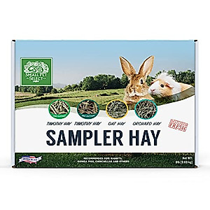 Small Pet Select-Sampler Box, 2ND Cutting, 3RD Cutting Timothy Hay, Oat Hay, & Orchard Hay