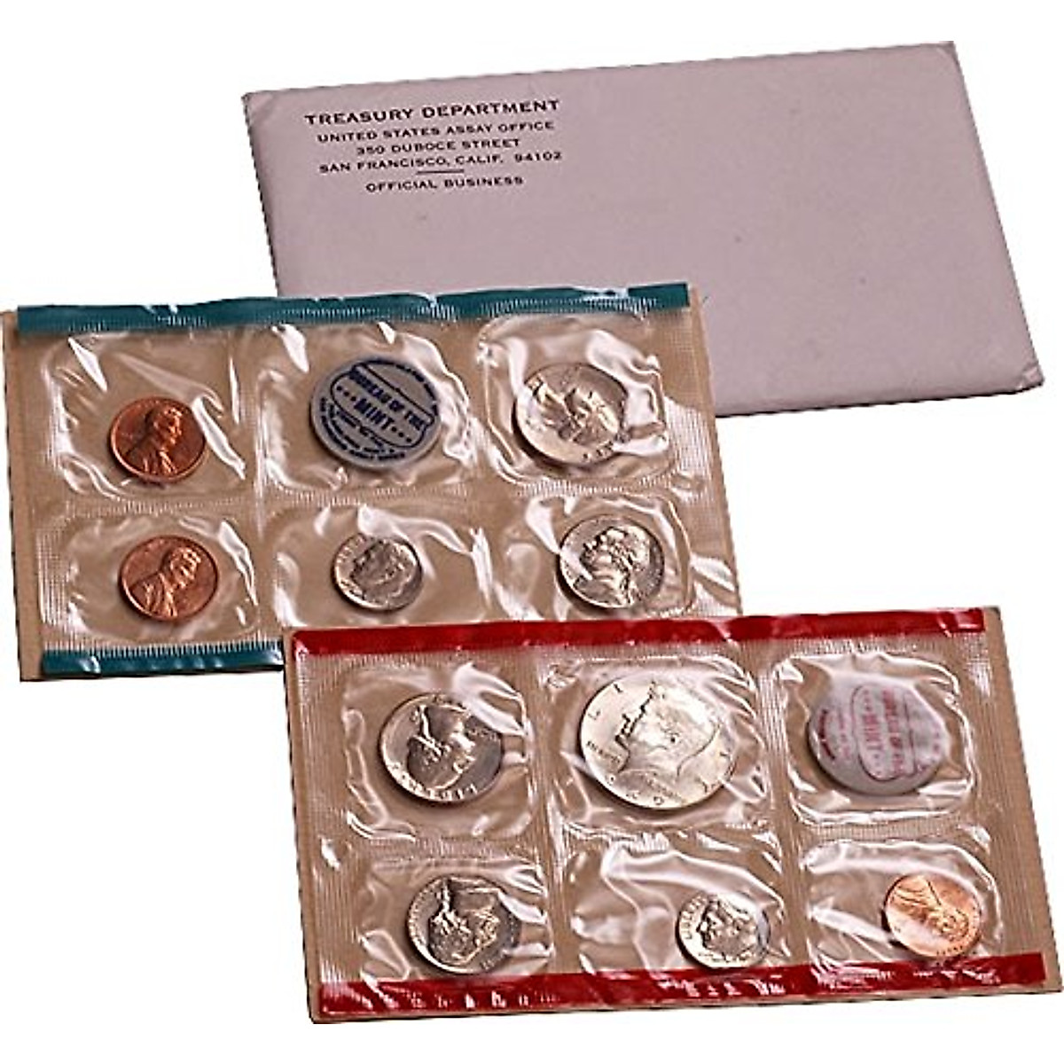 1969 - U.S. Mint Set - 10 coin set 40% Silver Half Dollar Uncirculated