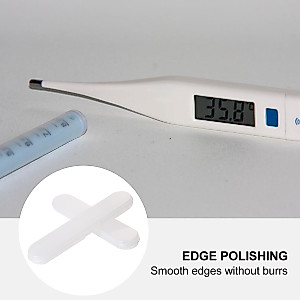 2Pcs Thermometer Case Plastic Digital Thermometer Storage Box Thermometer Containers for Adult 14.5x3x1.5cm (Transparent Color)