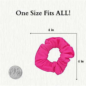 Set of 2 Solid Scrunchies (Hot Pink)