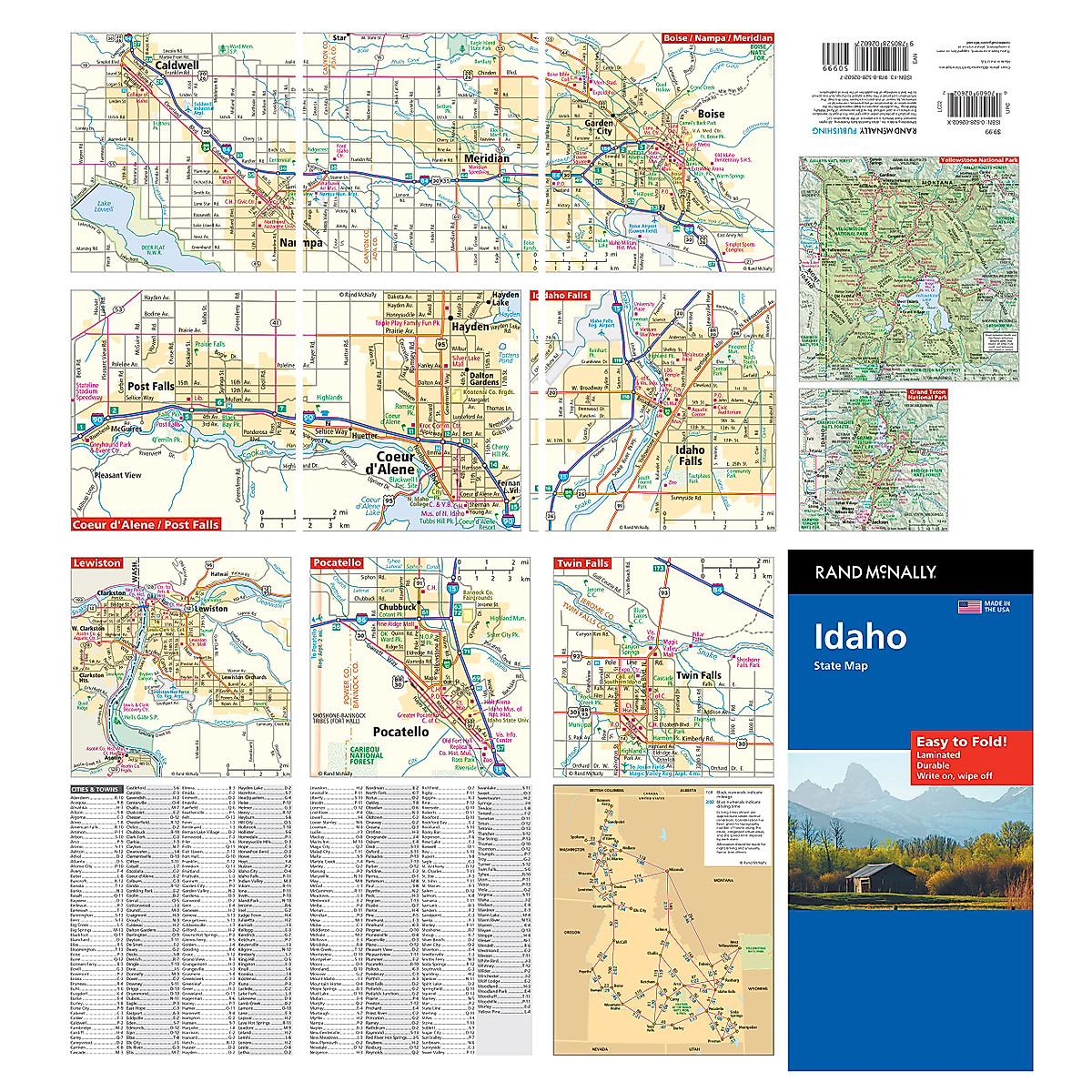Rand McNally Easy to Fold: Idaho State Laminated Map