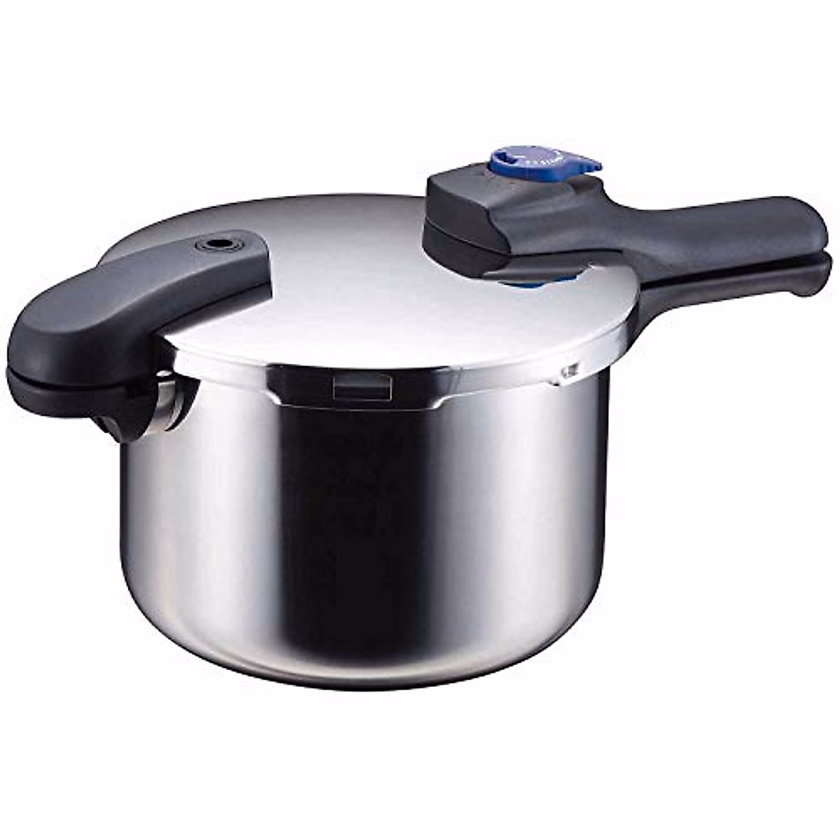 Pearl Metal HB-2058 Pressure Cooker, Stainless Steel, 1.6 gal (5.5 L), Light to Use, Switchable, One-Hand, Time-Saving Induction Compatible