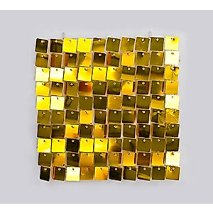 BannerBuzz Shimmer Panel Backdrop, Made of Premium Quality Plastic (Gold, 6' W X 8' H)