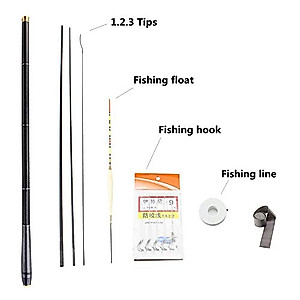 ZYHYD Lengthened 7.2m-3.6m Ultra-Light carp Fishing Rod, Carbon Fiber Foldable Fishing Rod, Stream Fishing Rod Hand Rod, carp Feeder Fishing Rod ZYHYD (Size : 6.3 m)