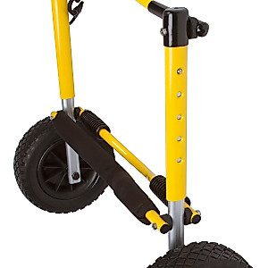Suspenz Kayak Canoe Transport Cart, XL END Carrier Trolley with Airless Wheels, Yellow (22-0099)