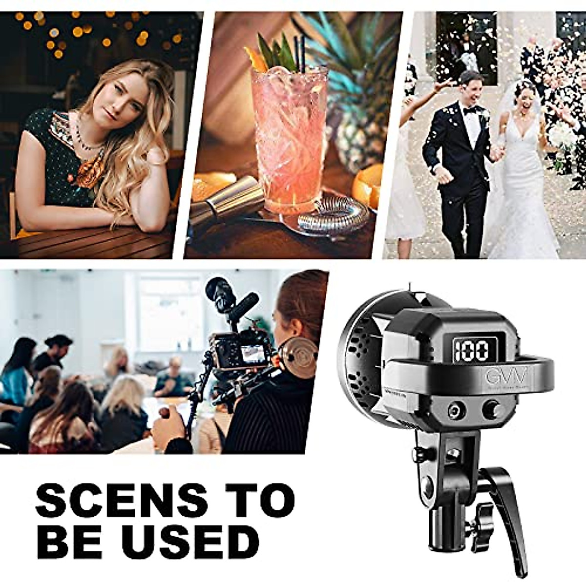 GVM 80W Softbox Lighting Kit with APP Control, Professional Studio Photography Lighting with Digital Display, LED Video Light Color Temperature 5600K and CRI 97+ for Portrait Product Fashion Shoot