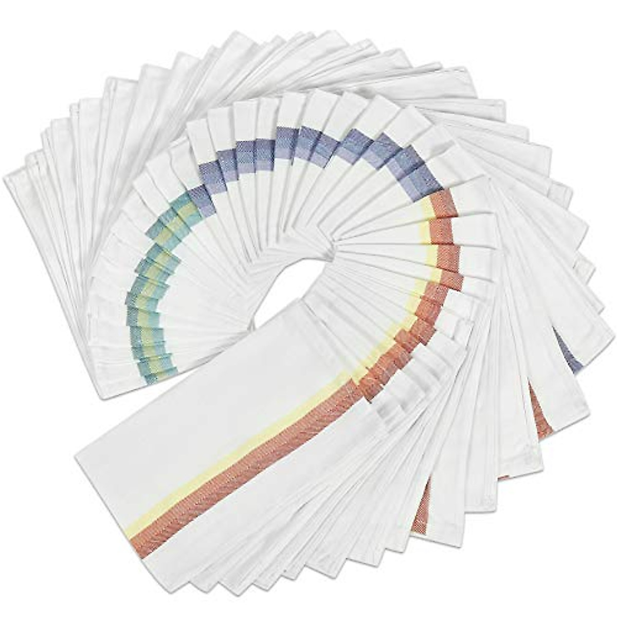 Simpli-Magic 79272 Herringbone Dish Towels, Kitchen Towels, Pack of 18, Multi, 15"x26"